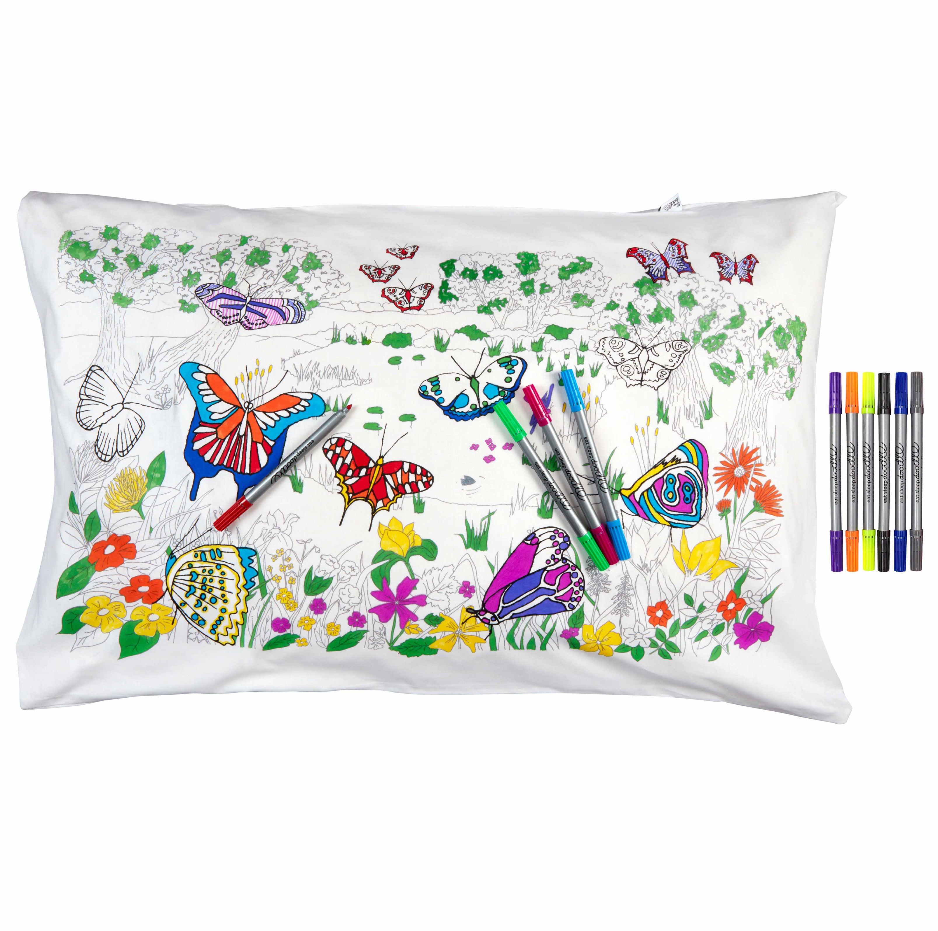 color your own butterfly pillowcase – eatsleepdoodle (USA)